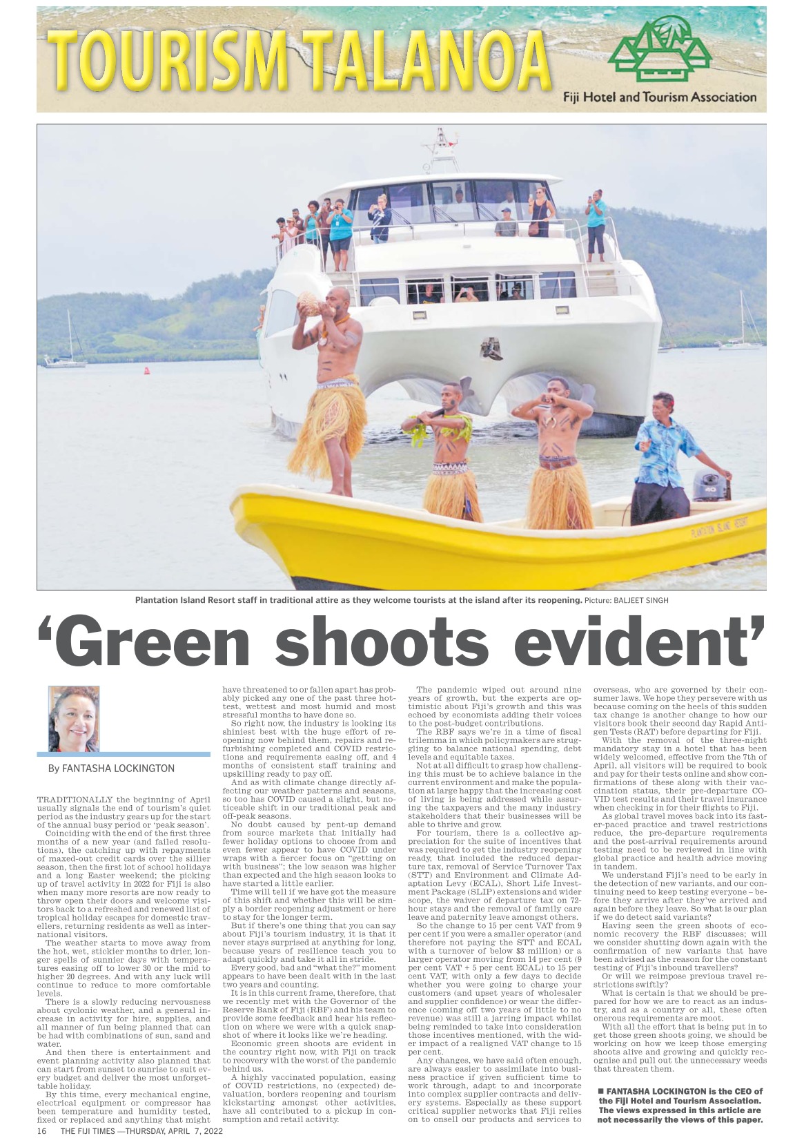 FHTA Media Releases & Tourism Features · Fiji Hotel and Tourism Association