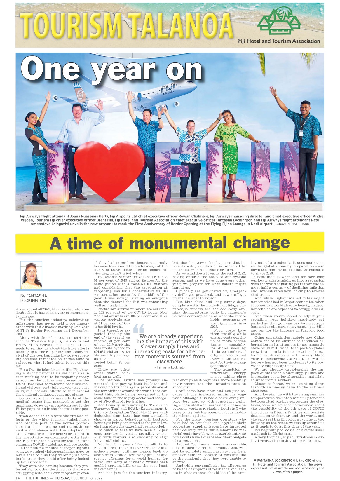 FHTA Media Releases & Tourism Features · Fiji Hotel and Tourism Association