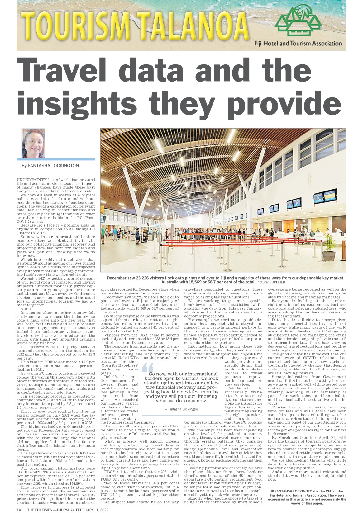 FHTA Media Releases & Tourism Features · Fiji Hotel and Tourism Association