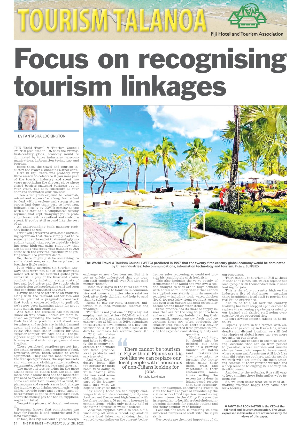 FHTA Media Releases & Tourism Features · Fiji Hotel and Tourism Association