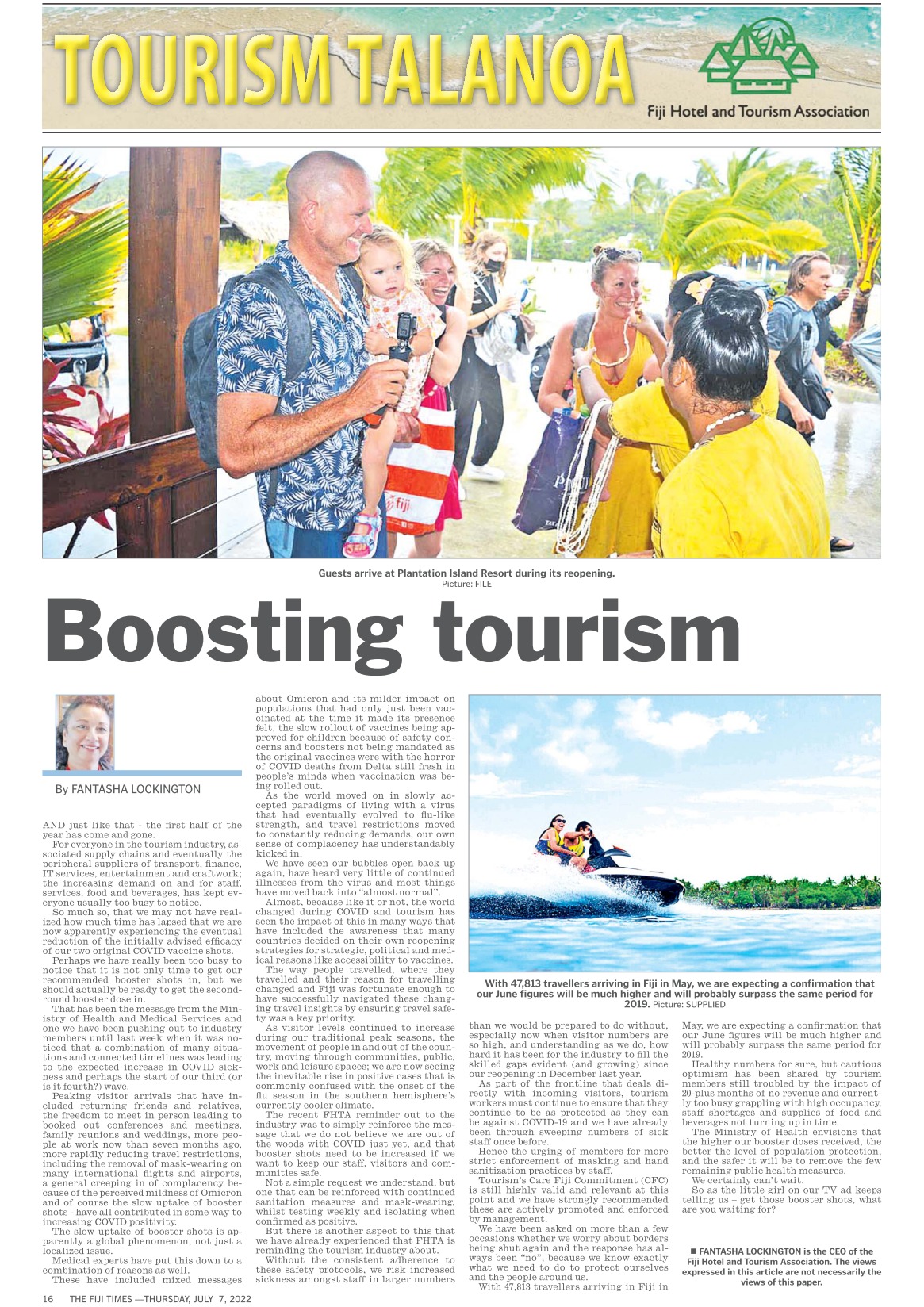 FHTA Media Releases & Tourism Features · Fiji Hotel and Tourism Association