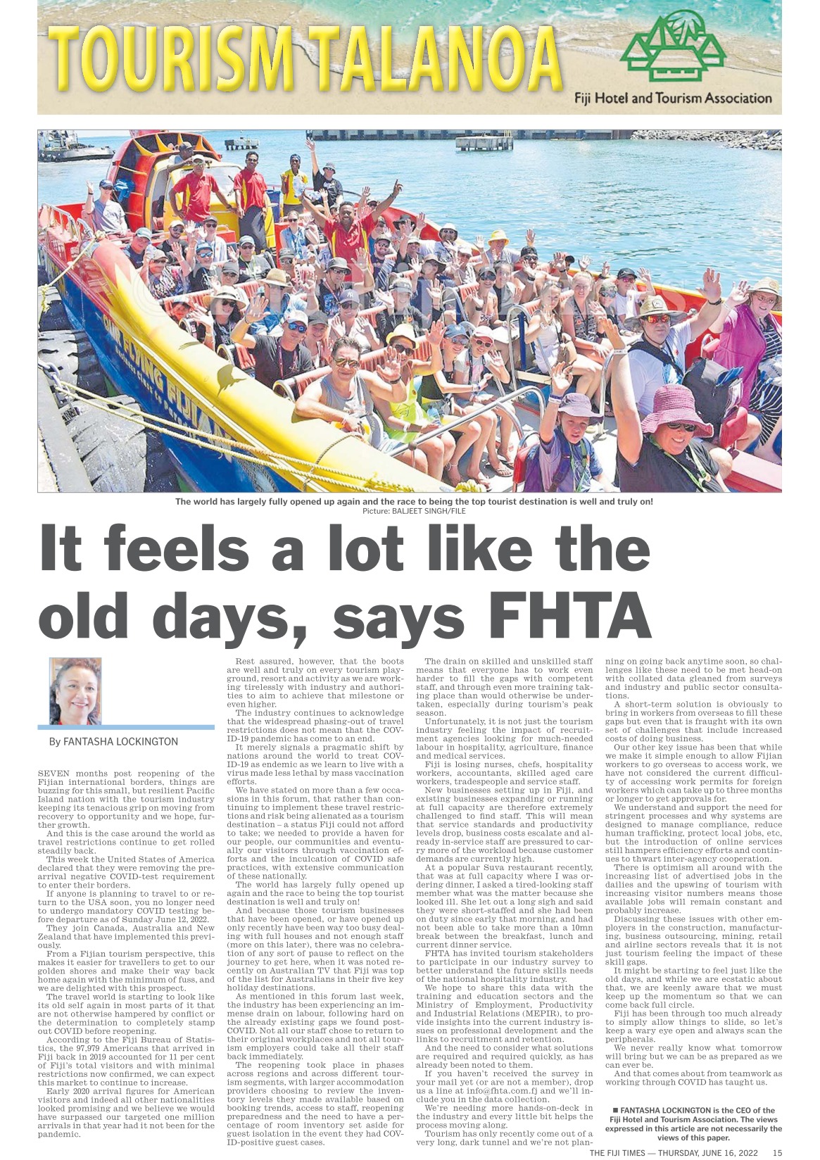 FHTA Media Releases & Tourism Features · Fiji Hotel and Tourism Association