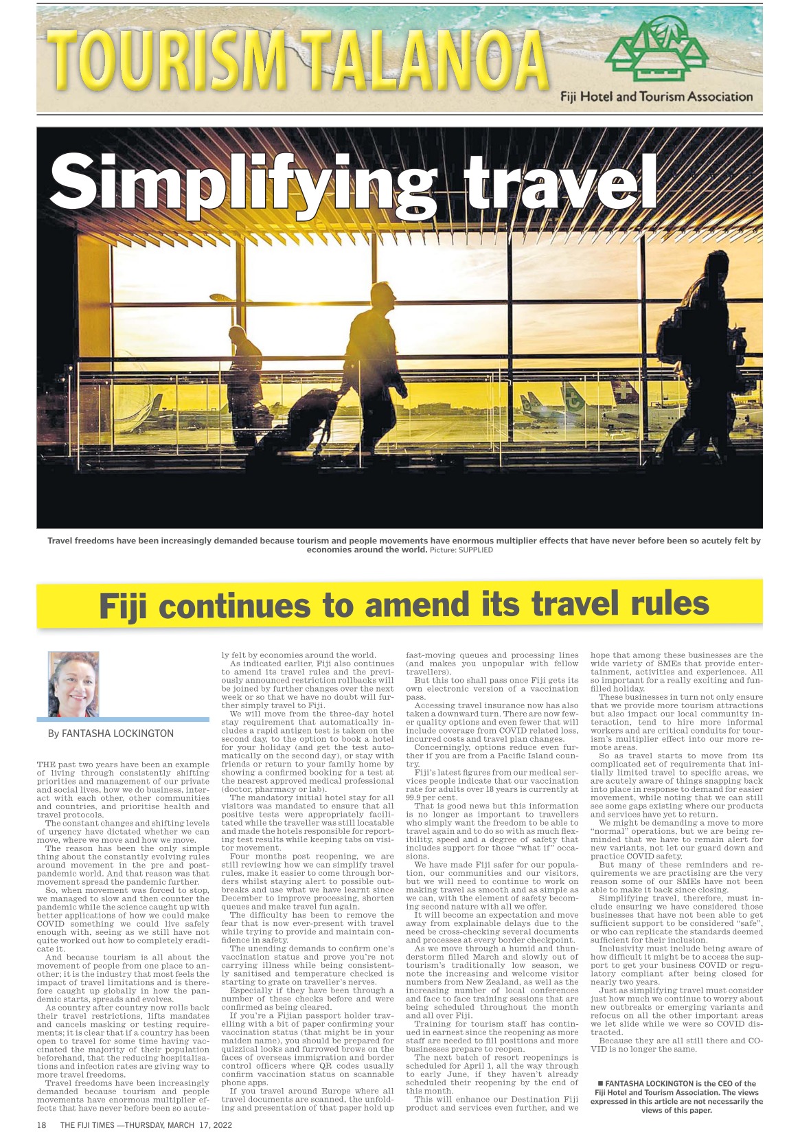 FHTA Media Releases & Tourism Features · Fiji Hotel and Tourism Association