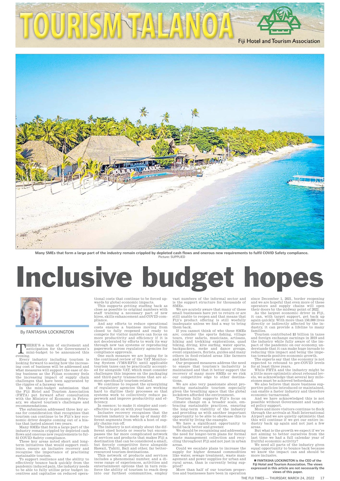 FHTA Media Releases & Tourism Features · Fiji Hotel and Tourism Association