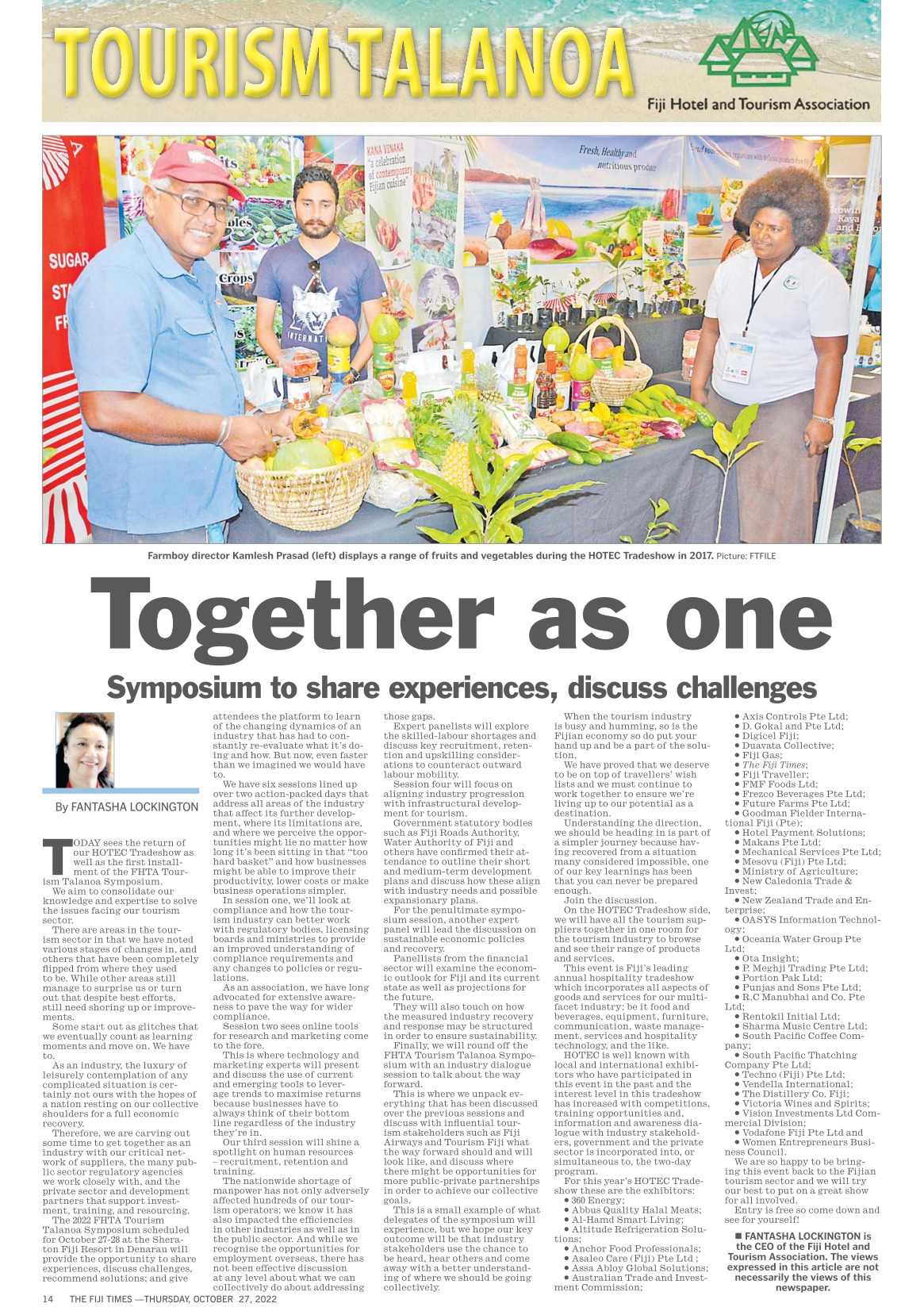 FHTA Media Releases & Tourism Features · Fiji Hotel and Tourism Association