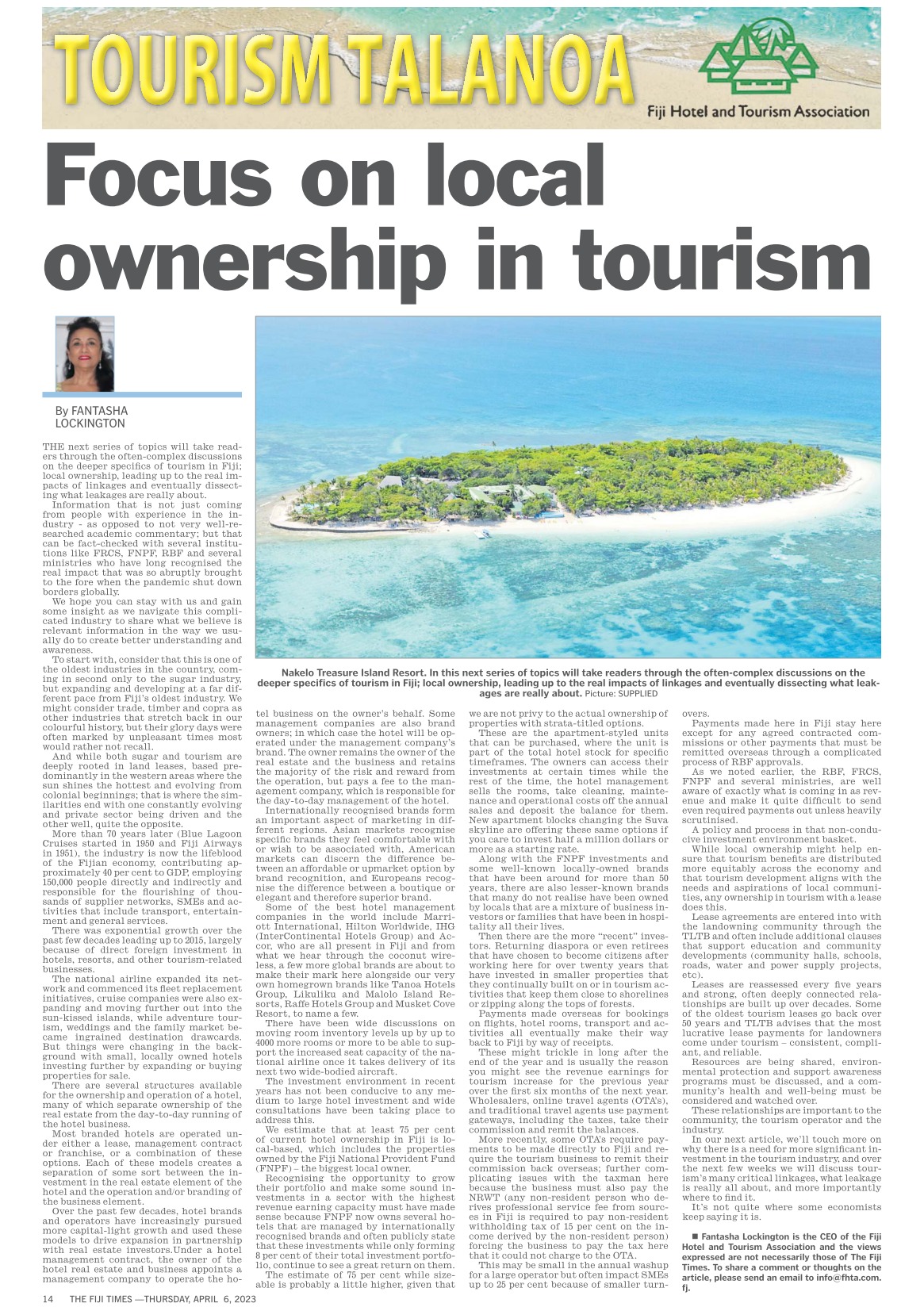 FHTA Media Releases & Tourism Features · Fiji Hotel and Tourism Association