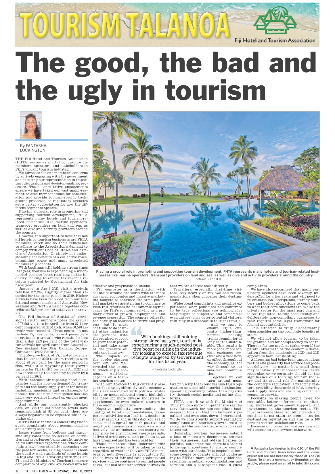 FHTA Media Releases & Tourism Features · Fiji Hotel and Tourism Association