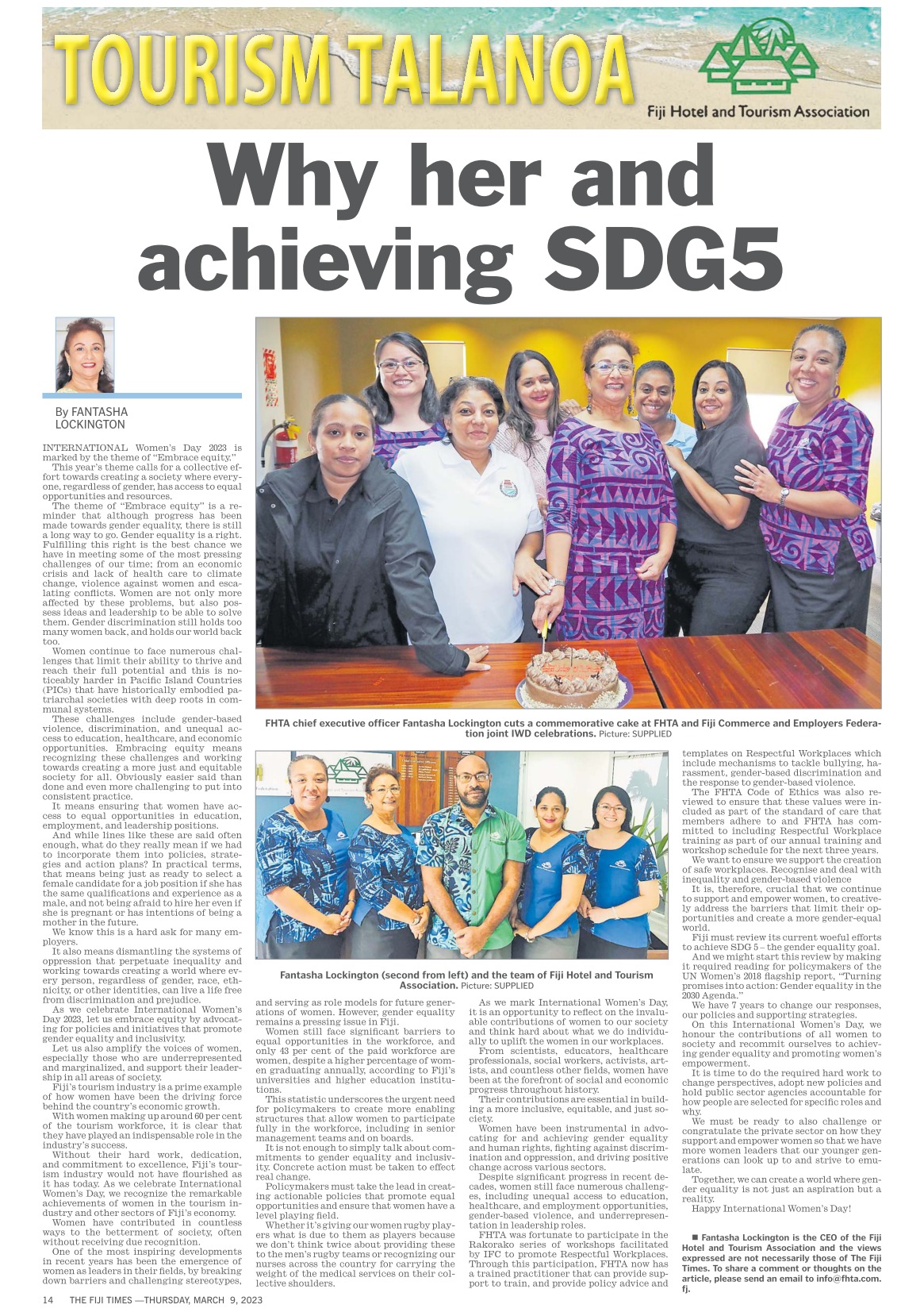 FHTA Media Releases & Tourism Features · Fiji Hotel and Tourism Association